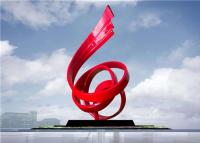 China Stainless Steel Flame Abstract Sculpture 500cm Height Outdoor Garden Art for sale