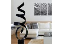 China Modern Painted Stainless Steel Ribbon Sculpture Custom Size for Interior Decoration for sale