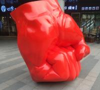 China Custom Decorative Fiberglass Fist Sculpture Life Size for Indoor Outdoor Art Decor for sale