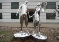China Custom Stainless Steel Love Sculpture Garden Art Abstract Metal Decor 1pc for sale