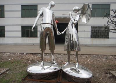 China Custom Stainless Steel Love Sculpture Garden Art Abstract Metal Decor 1pc for sale