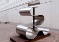 China Polished Stainless Steel Abstract Sculpture 2.5mm for Contemporary City Garden Decoration for sale