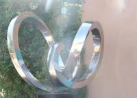 China Modern Abstract Polished Stainless Steel Outdoor Metal Sculpture 150 cm Tall Custom Size for sale
