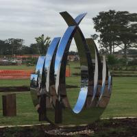 China Stainless Steel Polished Abstract Outdoor Sculpture Custom Size Garden Art for sale