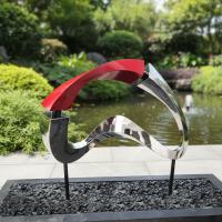 China Custom Abstract Metal Art Stainless Steel Sculpture for Modern Garden Landscape 1 pc MOQ for sale
