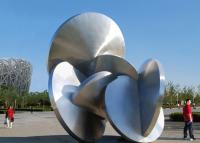 China 316L Stainless Steel Outdoor Sculpture 300cm Length with Brushed Finish for Garden Decoration for sale