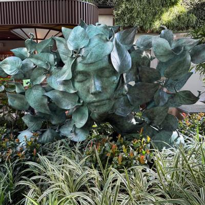 China Contemporary Bronze Fairy Sculpture 120cm Height Antique Finish for Garden Decoration for sale