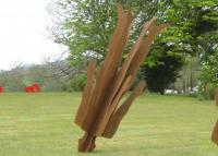 China Life Size Corten Steel Rusty Garden Metal Figure Sculpture 180 cm Custom for sale