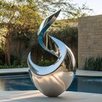 China Stainless Steel Polished Dancer Sculpture Life Size Custom Villa Decoration for sale