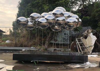 China Wangstone Original Design Cloud Stainless Steel Sculpture 200cm Mirror Polished Finish for sale