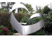 China Stainless Steel Outdoor Sculpture Brushed Modern Metal Art Custom Size 1 Piece for sale