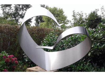 China Stainless Steel Outdoor Sculpture Brushed Modern Metal Art Custom Size 1 Piece for sale