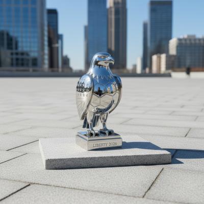 China Custom Stainless Steel Bald Eagle Trophy Sculpture 304 316 10cm 3m for sale