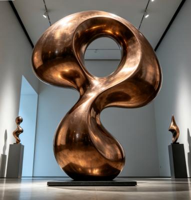 China Abstract Custom Metal Art Decor Bronze Copper Sculpture Statue 1-2m Height for Indoor Outdoor Landscaping for sale