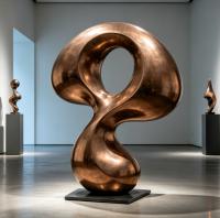 China Abstract Custom Metal Art Decor Bronze Copper Sculpture Statue 1-2m Height for Indoor Outdoor Landscaping for sale
