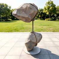 China Instagrammable Floating Rock Sculpture, Large-Scale Outdoor Art Installation for sale