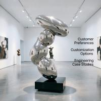China Stainless Steel Abstract Sculpture 245cm Mirror Polished Metal Art for Villa Public Square for sale
