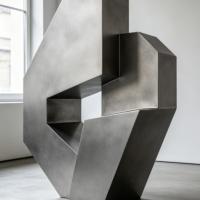 China Custom Stainless Steel Geometric Abstract Sculpture for Outdoor Landscaping 2m Height for sale