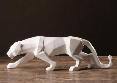 China Geometric Stainless Steel Panther Sculpture Custom Size Painted Finish Modern Art Decor for sale