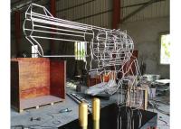 China Large Stainless Steel Gun Sculpture Polished Finish with Bullets Custom Size Outdoor Art for sale