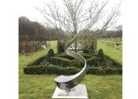 China High Polished Stainless Steel Landscape Sculpture Custom Size Mirror Finish Garden Art for sale