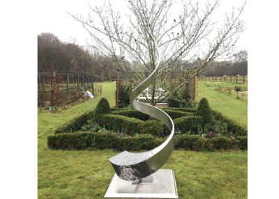 China High Polished Stainless Steel Landscape Sculpture Custom Size Mirror Finish Garden Art for sale