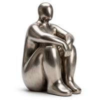 China Modern Abstract Human Figure Stainless Steel Sculpture Spray Painted 304 316L Indoor Outdoor Decor Statue for sale