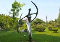 China Custom Polished Stainless Steel Abstract Outdoor Sculpture for Garden Decoration 1pc for sale
