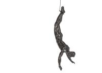 China Casting Finish Wall Art Life Size Bronze Sculpture Antique Diving Man Statue for sale