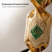 China Luxury Islamic Art: Saudi Gold Twisted Candy Sculpture | Custom Modern Decor for sale