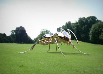 China Large Polished Stainless Steel Ant Sculpture Custom Size Garden Decoration for sale