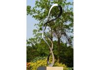 China Stainless Steel Abstract Sculpture Polished Mirror Finish for Garden Decoration Custom Size for sale