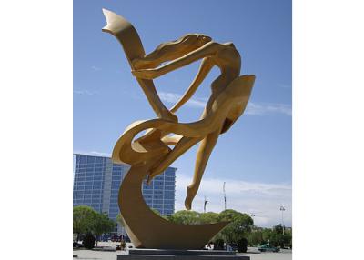 China Large Abstract Stainless Steel Dancing Girl Sculpture Custom Size Outdoor Art for sale