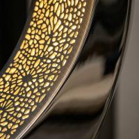 China 316 Stainless Steel Illuminated Ring Sculpture | LED Perforated Outdoor Art Decor for sale