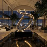 China Infinity Twist Mirror Polished Stainless Steel LED Sculpture | Modern Outdoor & Indoor Art Decor for sale