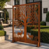 China Weathering Steel Corten Steel Outdoor Garden Landscaping Art Sculpture for sale