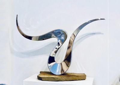 China Polished Stainless Steel Sculpture Custom Size for Interior Decoration Art for sale