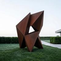 China The Monolith — Geometric Abstract Corten Steel Sculpture for sale