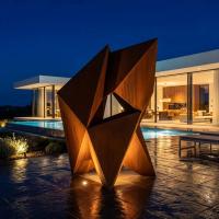 China The Monolith — Geometric Abstract Corten Steel Sculpture for sale