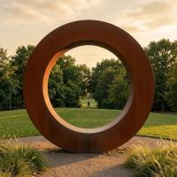 China The Infinite Circle — Monumental Weathering Steel Installation for sale