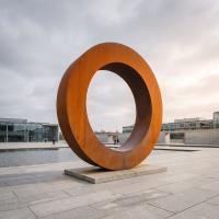 China The Infinite Circle — Monumental Weathering Steel Installation for sale