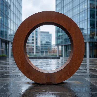China The Infinite Circle — Monumental Weathering Steel Installation for sale