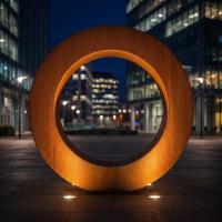 China The Infinite Circle — Monumental Weathering Steel Installation for sale