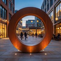 China The Infinite Circle — Monumental Weathering Steel Installation for sale