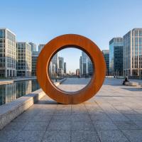 China The Infinite Circle — Monumental Weathering Steel Installation for sale