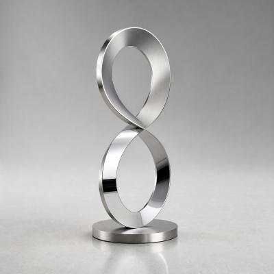 China Custom Mirror Polished Stainless Steel Infinity Loop Sculpture for Decoration Luxury for sale