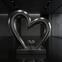 China Timeless Heartfelt Bond Sculpture in Rusted Corten Steel - The Living Art for Sustainable Landscape Design for sale