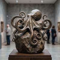 China Handcrafted Bronze Octopus Statue For Garden Decoration for sale