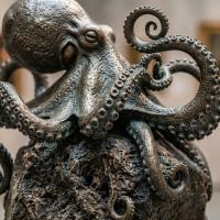 China Handcrafted Bronze Octopus Statue For Garden Decoration for sale