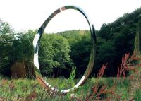 China Contemporary Stainless Steel Ring Sculpture 120cm Mirror Polished Outdoor Art for sale